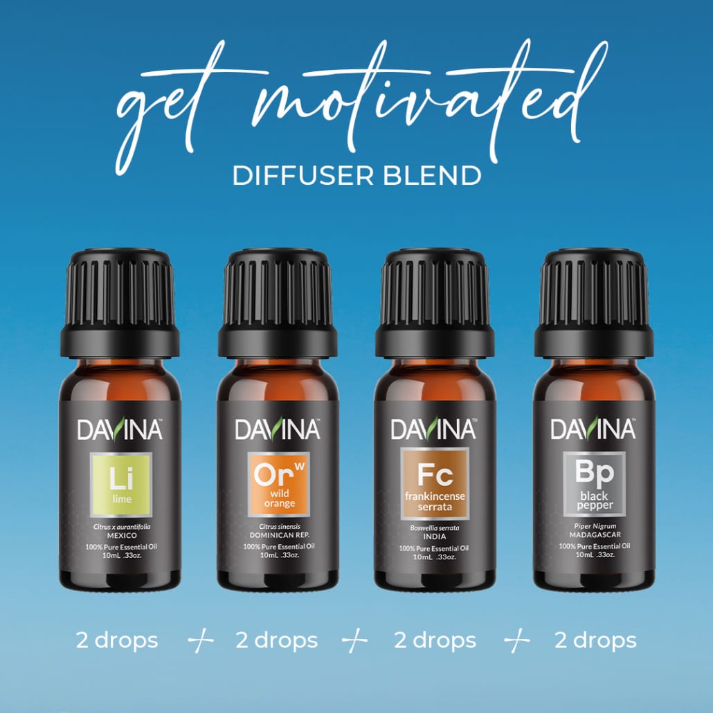 Get Motivated Essential Oil Diffuser Blend - Davina Wellness
